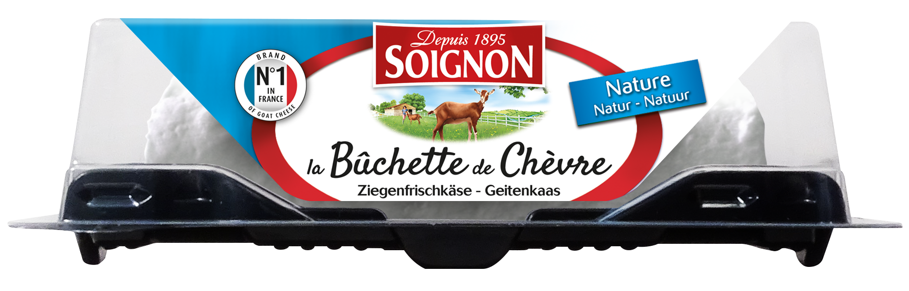 Unripened goat log Plain, 125g — Fresh goat logs | Soignon